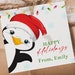 Printable Penguin Christmas Tags Editable Holiday Gift Tags Gift for ...