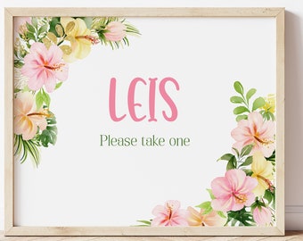 Lei Sign for Luau - Etsy