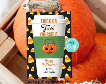 Halloween Coffee Card Holder - Etsy