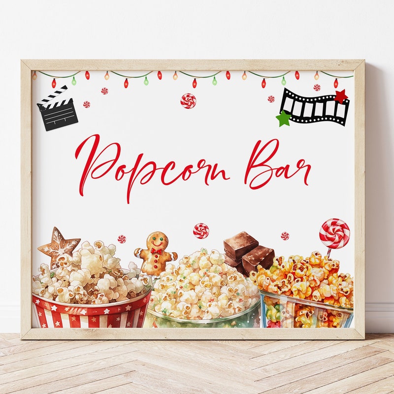 Popcorn Bar Sign - Etsy