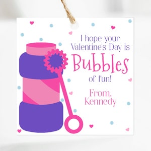 Printable I Hope Your Valentine's Day is Bubbles of Fun, Bubble ...