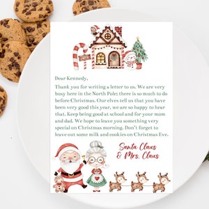Editable Letter From Santa Claus and Mrs Claus Personalized Letter From ...