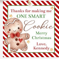 Editable Valentines Cookie Gift Tag Valentine You're One Smart Cookie ...