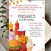 Editable Fast Food Birthday Party Invitation Template, Hamburger and ...