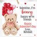 Printable Teddy Bear Valentine Tag I'm Beary Happy We're Friends ...