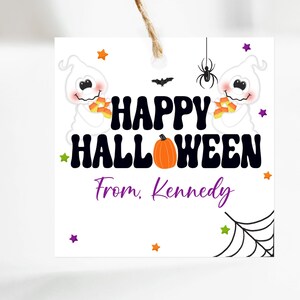 Printable Halloween Gift Tag Halloween Treat Tag Ghost - Etsy