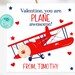 Printable Airplane Valentine Tag for Kids School Valentines, Valentine ...
