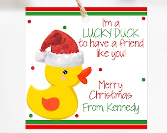 EDITABLE I Am One Lucky Duck to Have You in My Class Postcard - Etsy