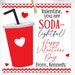 Editable Soda Valentine Tag, You Are Soda-lightful, Printable Classroom ...