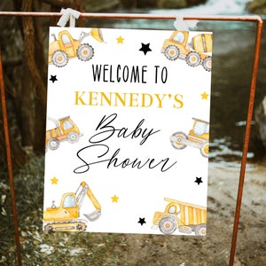Editable Baby Under Construction Welcome Sign Template | Construction ...
