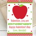 Editable You Are Awesomesauce Valentine Tag to Attach to Applesauce ...