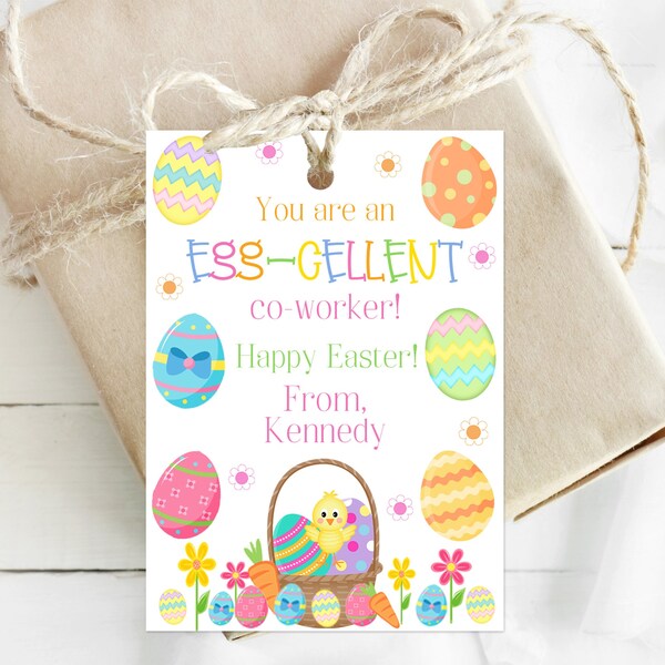 Easter Egg Gift Tag - Etsy