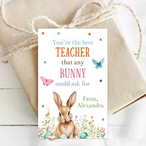 Editable You're the Best Teacher That Any Bunny Could Ask For ...
