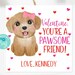Printable Dog Valentines, You're a Pawsome Friend Valentine, Puppy ...