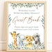 Printable Wild One Guest Book Sign, Safari Jungle Baby Shower Decor ...