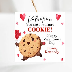 Printable You Are One Smart Cookie Valentine Tag, School Classroom ...