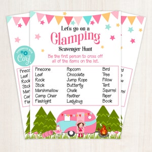 Editable Scavenger Hunt Game, Camping Game, Glamping Party, Glamping ...