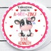 Cow Valentine Tags, You're A-moo-zing, Farm Valentines, Kids Valentines ...