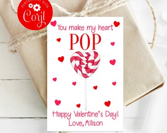 Printable Valentine You Make My Heart Burst Valentine's - Etsy Canada