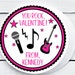 Valentine You Rock Valentine Cards for Kids, Music Valentine Tag ...