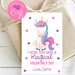 Editable Unicorn Valentine Tag Printable Valentines Corjl - Etsy