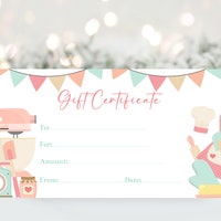 Editable Gift Certificate for Cakes and Bakery Shop | Canva Template ...