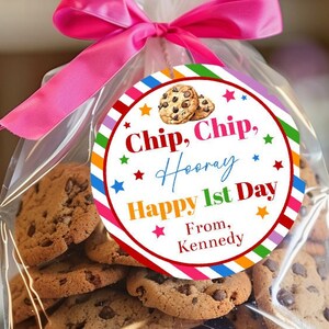 Chip Chip Hooray Cookie Happy 1st Day School Tag Back to School Gift ...
