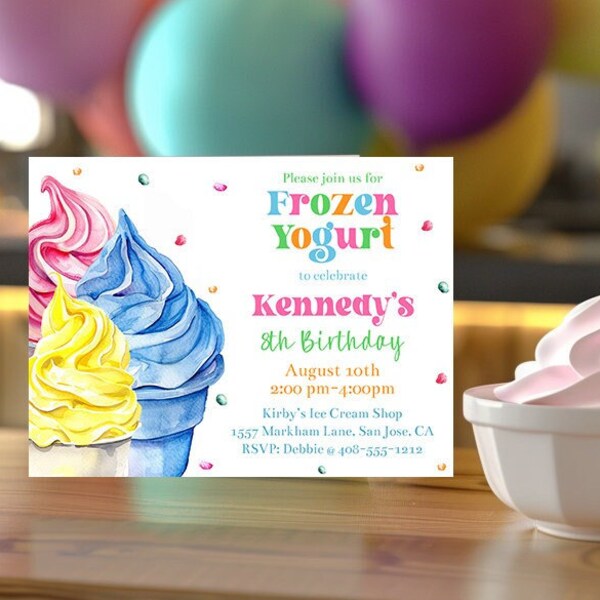 Frozen Yogurt - Etsy