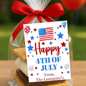 Editable 4th of July Favor Tag Template, Independence Day Weekend Gift ...