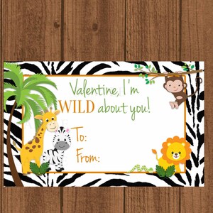 Animal Crackers, Valentine, Animal Valentine, Wild About You, Valentine ...