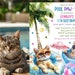 Editable Cat Pool Paw-ty Birthday Invitation Template, Printable ...