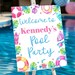Pool Party Welcome Sign, Editable Pool Party Entrance Sign, Printable ...