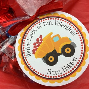 Loads of Fun, Dump Truck Valentine, Construction Tag, Truck Valentine ...