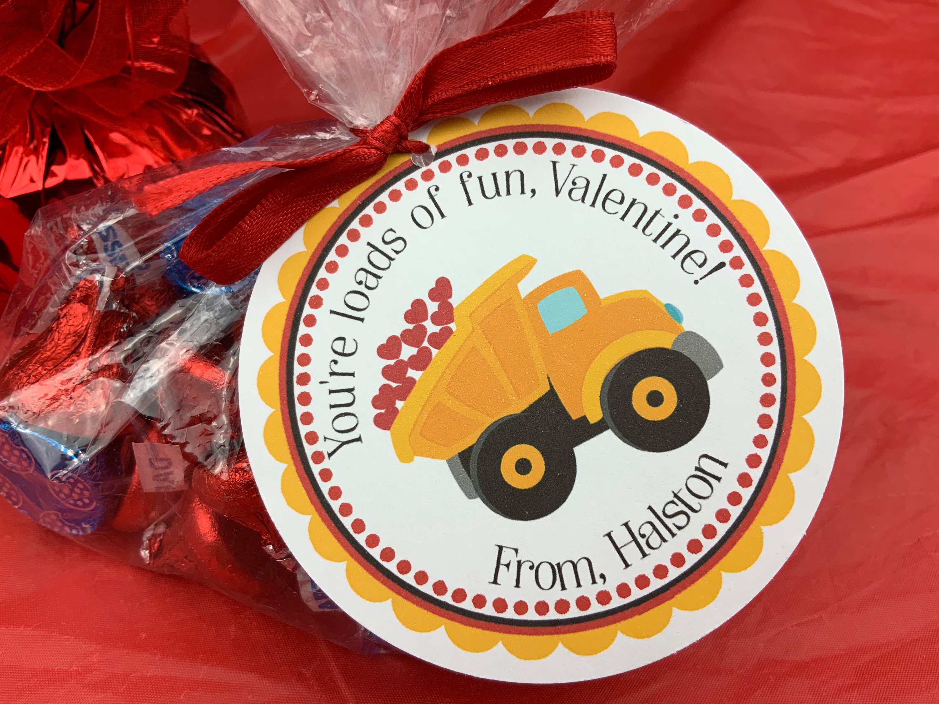Loads of Fun, Dump Truck Valentine, Construction Tag, Truck Valentine ...