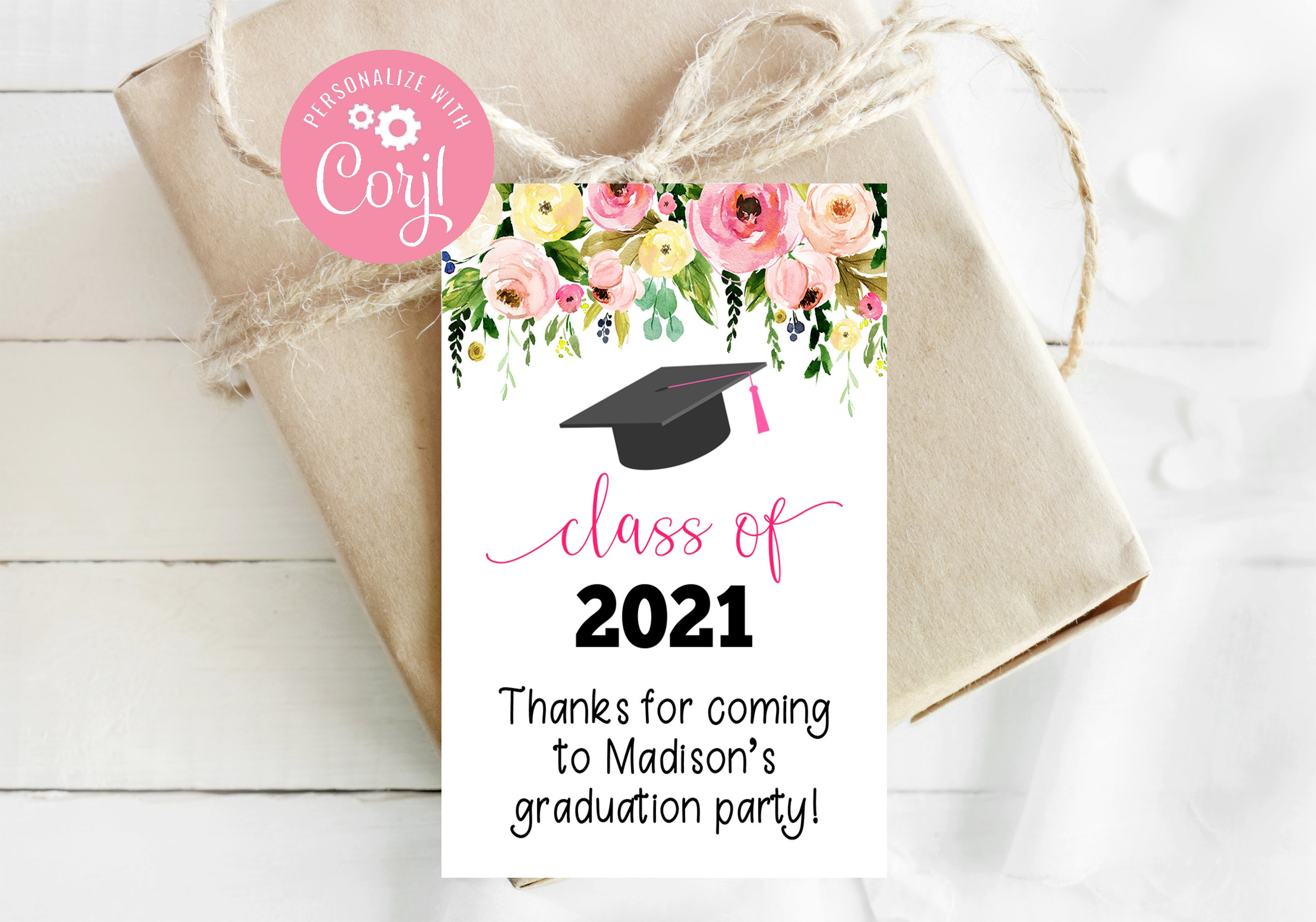 Graduation Thank You Tags Template