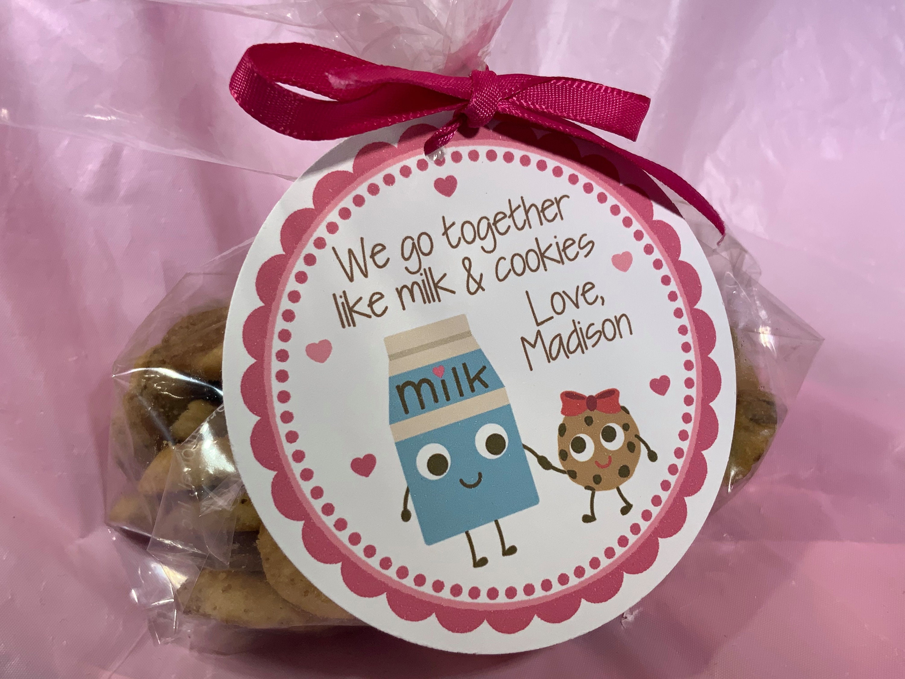 Editable We Go Together Like Milk and Cookies, Printable Valentines ...