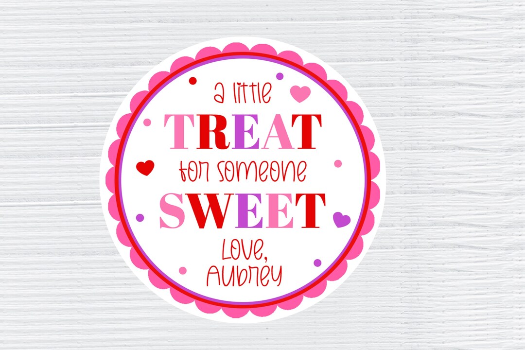 A Little Treat for Someone Sweet Valentine's Day Treat Tag, Classroom ...