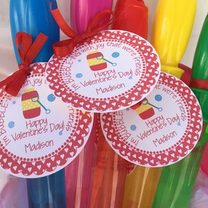 Bubble Valentine Tag, Valentine Bubbles, Bubble-ing With Joy, Valentine ...