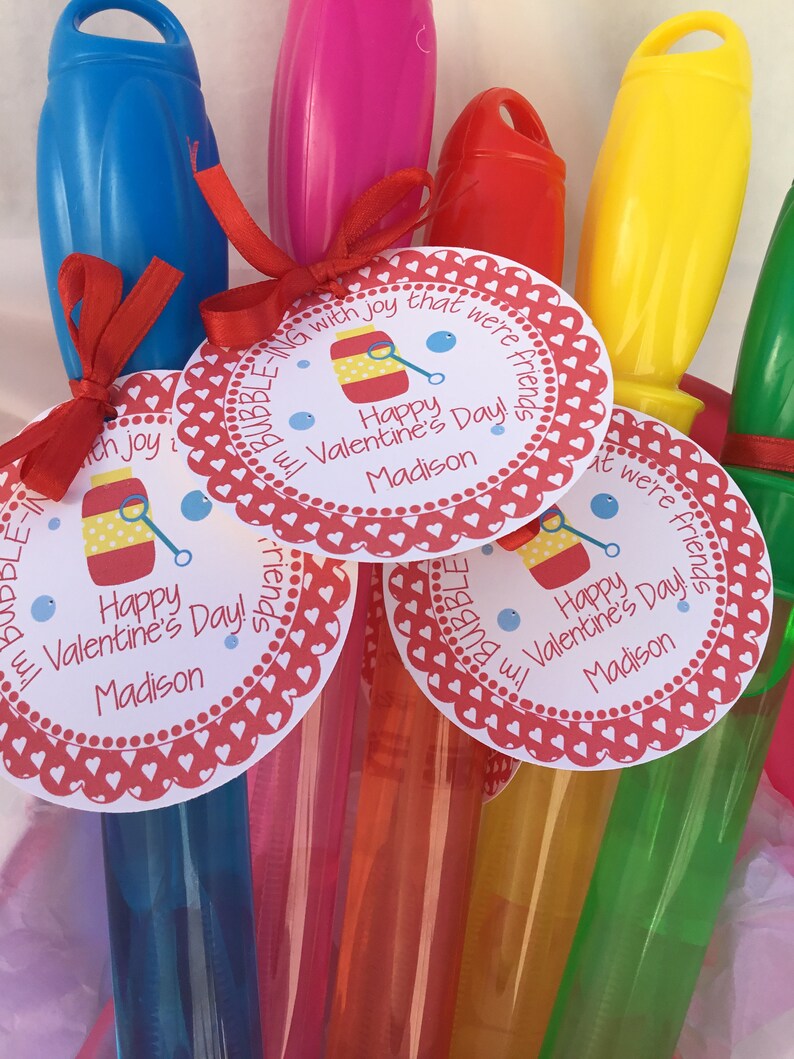 Bubble Valentine Tag Valentine Bubbles Bubble-ing With Joy - Etsy