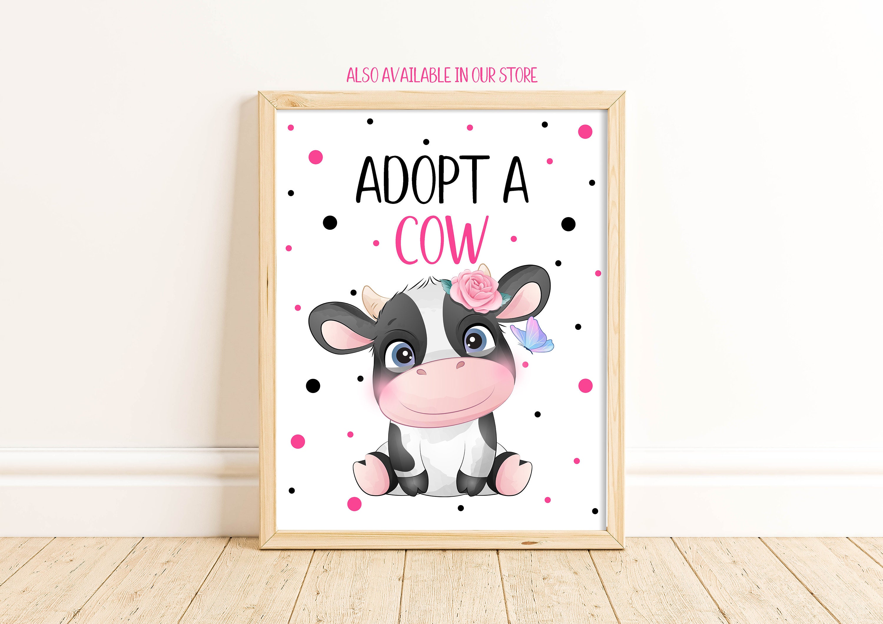 Editable Cow Food Cards or Place Card for Farm Birthday Party | Etsy