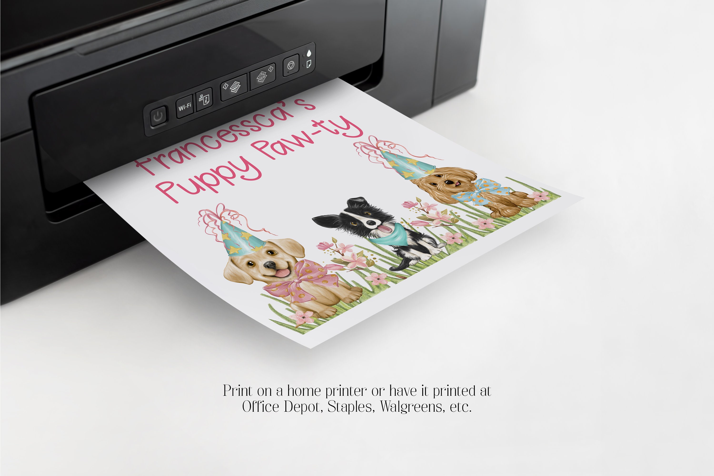 Editable Puppy Party Welcome Sign Puppy Paw-ty Dog Birthday | Etsy