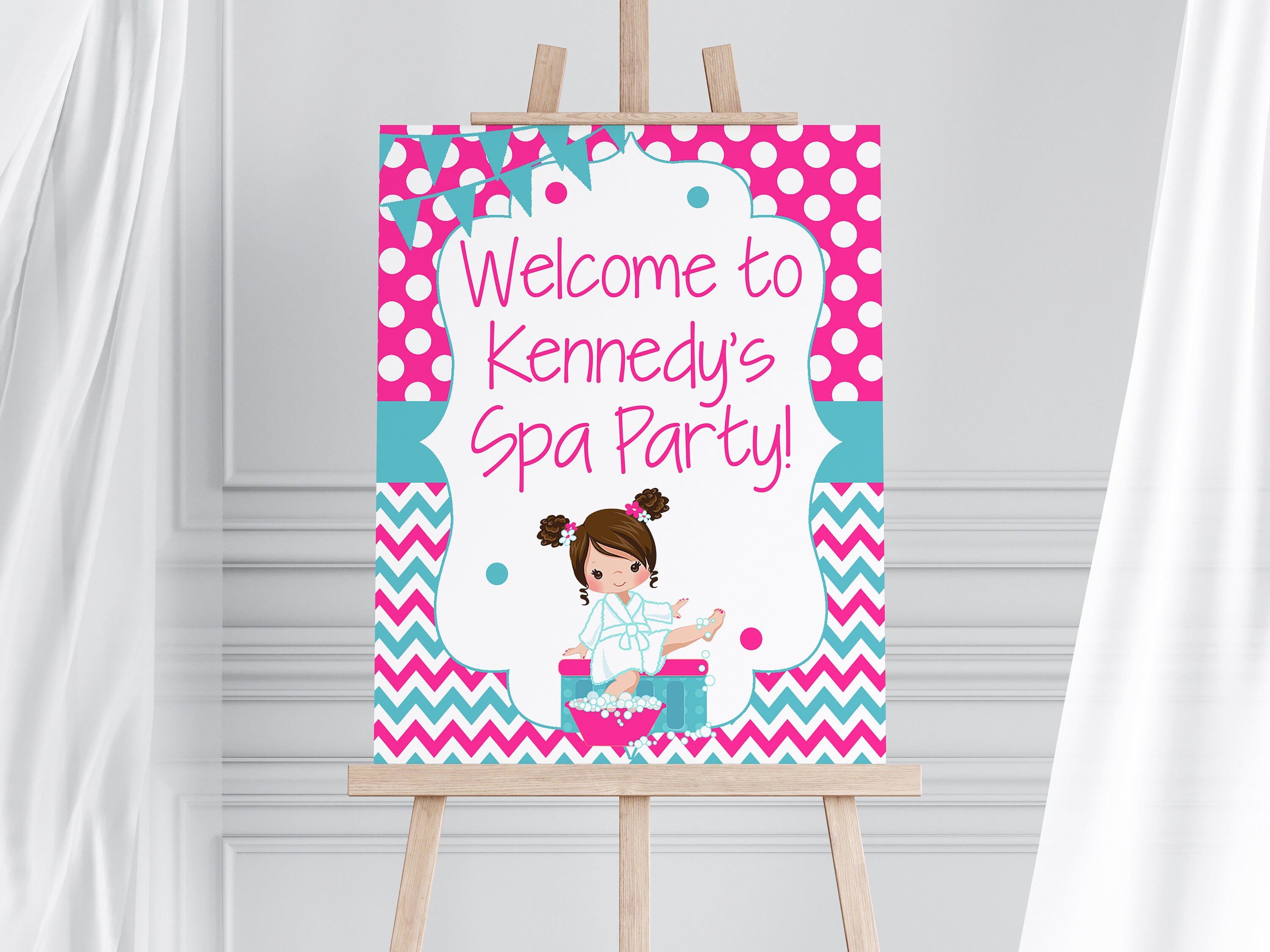 Printable Makeup Spa Party Bundle, Spa Party Invitation, Spa Party ...