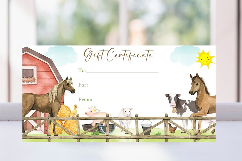 Editable Farm Horseback Riding Gift Certificate Voucher Template ...
