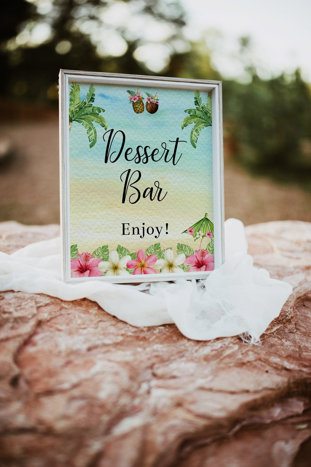 Dessert Bar Sign, Luau Party, Luau Birthday, Luau Party Decorations ...