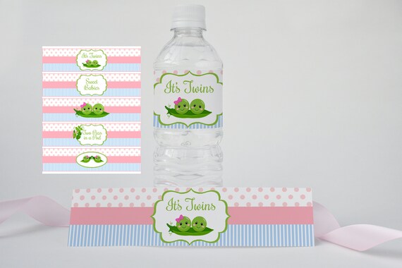 Two Peas in a Pod Water Bottle Label, Two Peas in a Pod Water Bottle ...
