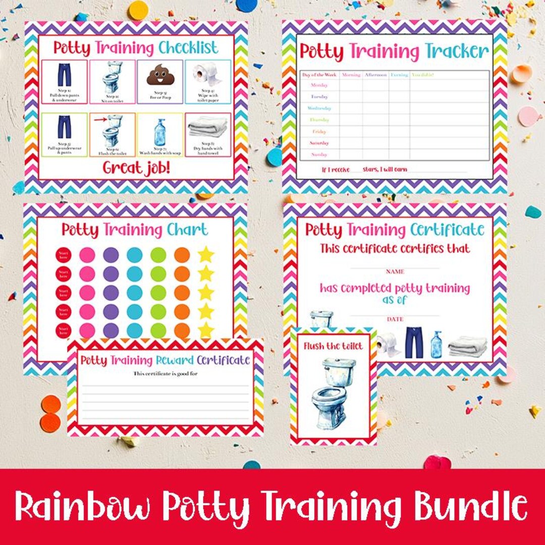 Printable Potty Training Bundle, Potty Training Checklist, Potty ...