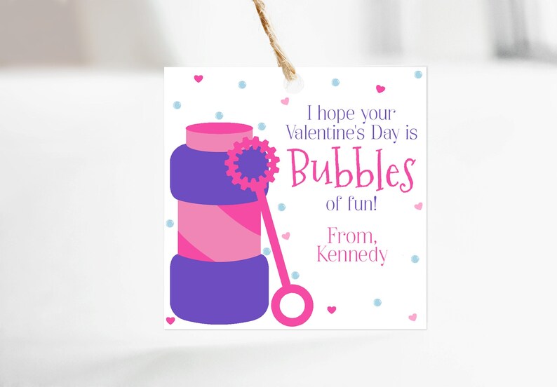 Printable I Hope Your Valentine's Day is Bubbles of Fun - Etsy