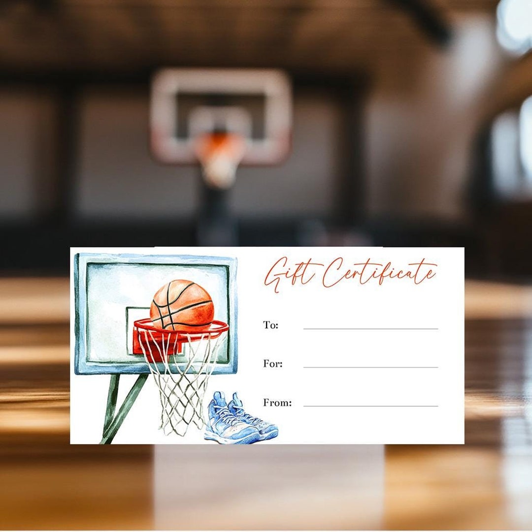 Printable Basketball Shoes Basketball Game Tickets Gift Certificate ...
