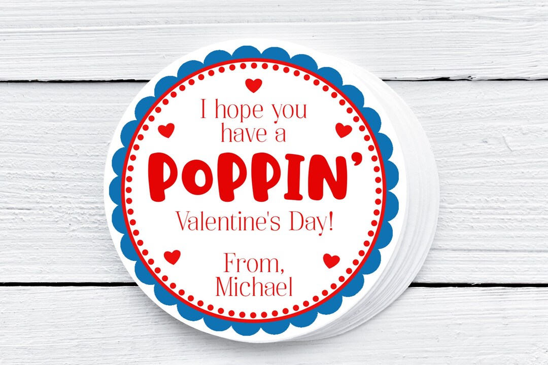 I Hope You Have a Poppin' Valentine's Day, Kids Valentines Cards for ...