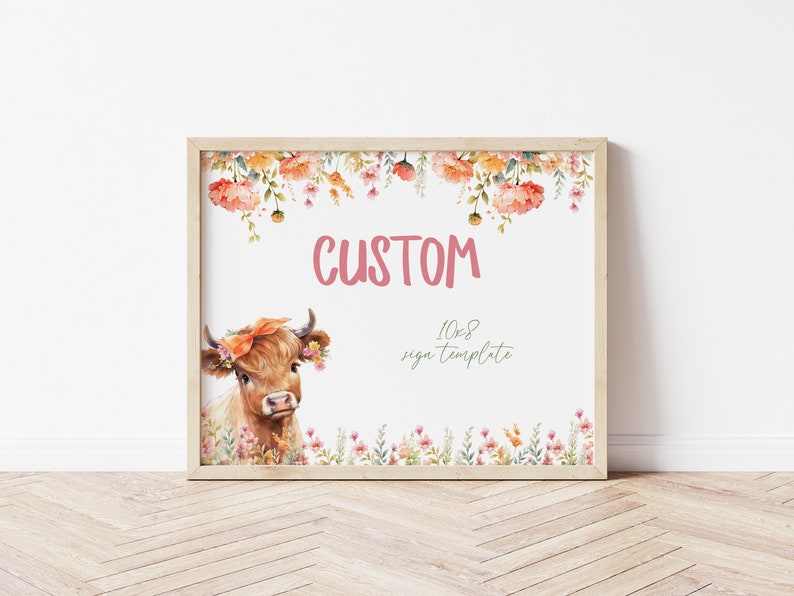 Editable Highland Cow Birthday Party Bundle, Printable Cow Party ...